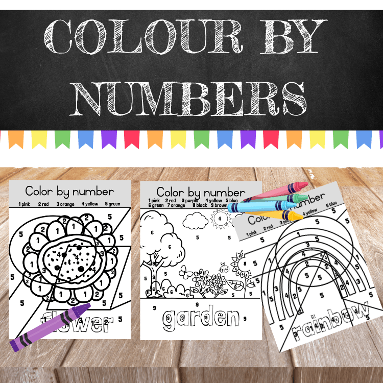Colour by number - mini activity Book - The Teacher Mom