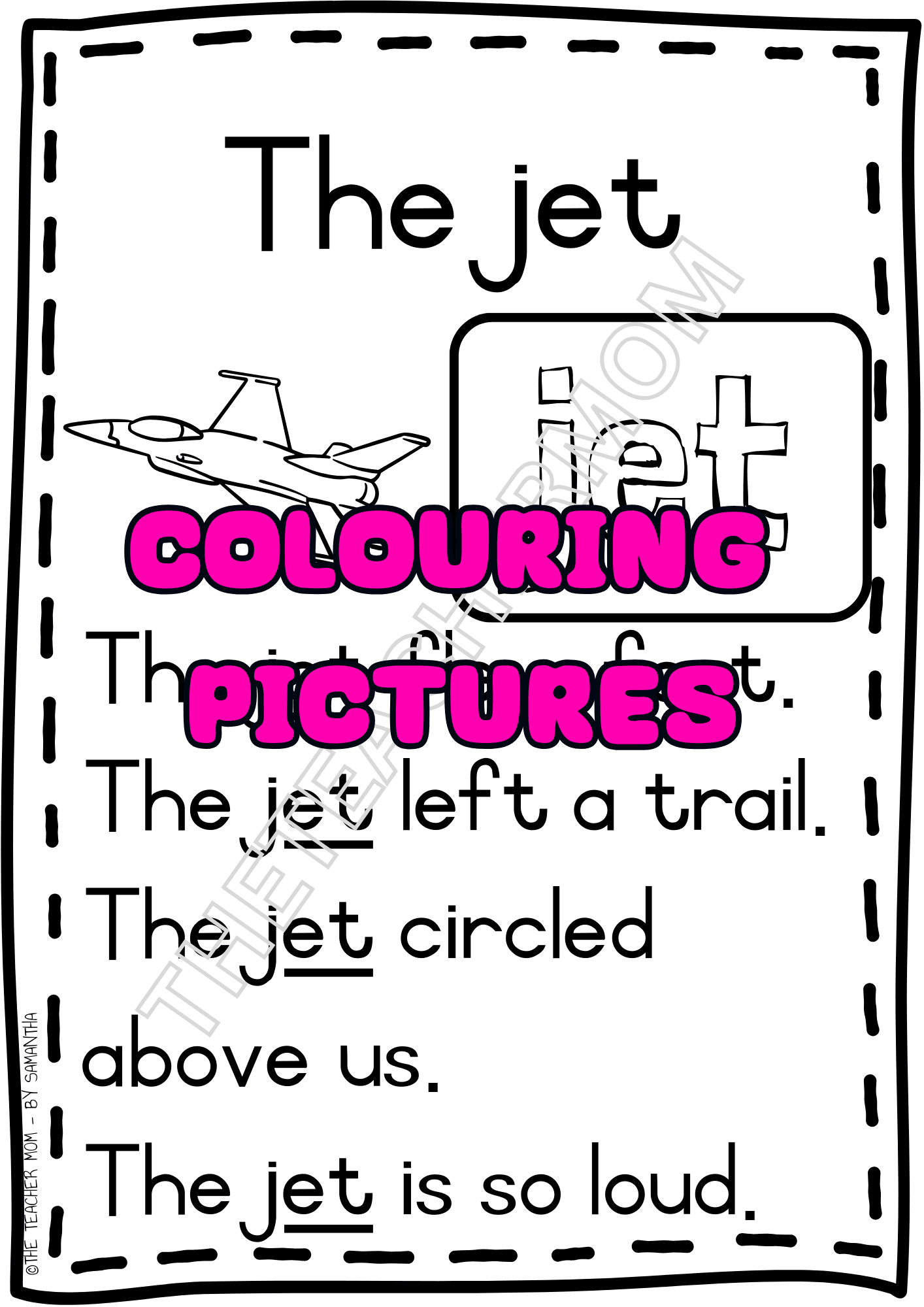 Short Vowel Sentence Book with Flashcards - The Teacher Mom