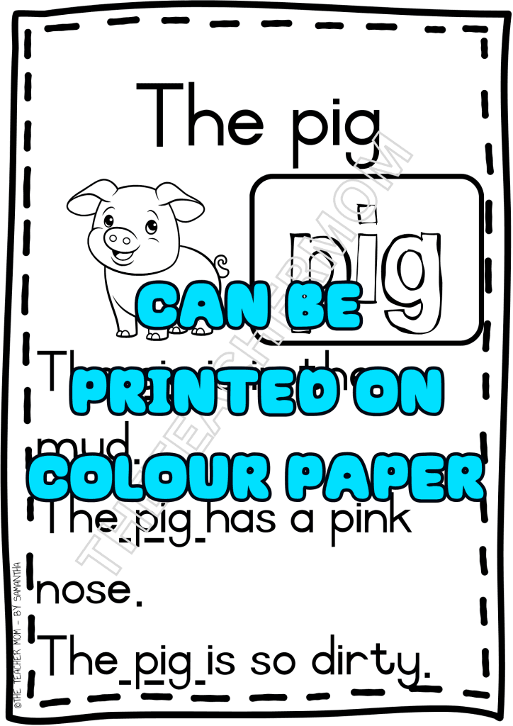 Short Vowel Sentence Book with Flashcards - The Teacher Mom