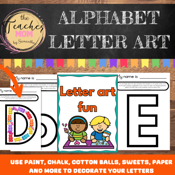 Alphabet letter art - The Teacher Mom