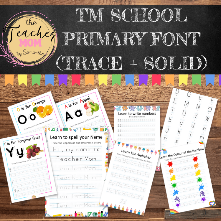 TM FONTS - TM School Primary Trace and Solid Fonts - Web & Digital ...